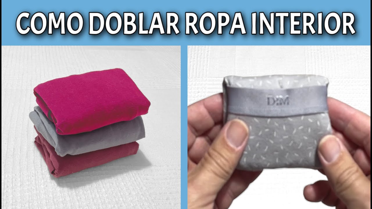 Como DOBLAR la ROPA INTERIOR. Método Bolsillo - YouTube