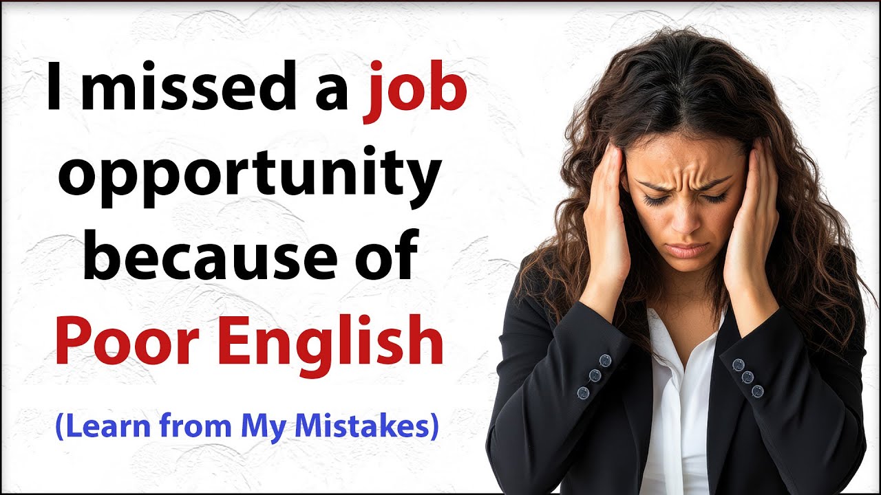 I missed a job opportunity because of poor English , A heartbreaking ...