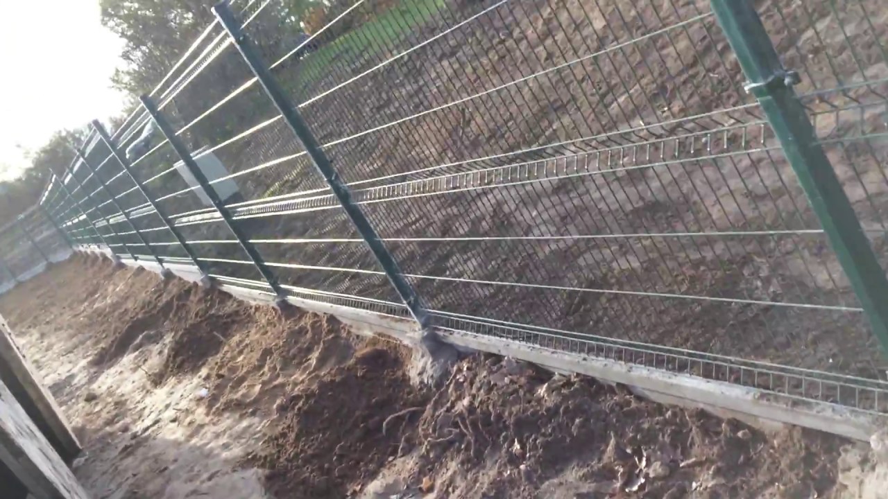 Plot panelowy mocna podmurowka 200m - YouTube