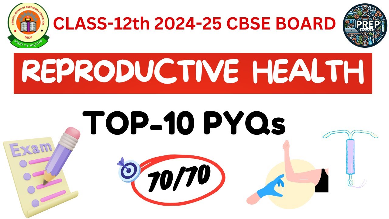 Top-10 PYQs | CH-3 | Reproductive Health | 12th Biology | CBSE 2024 ...