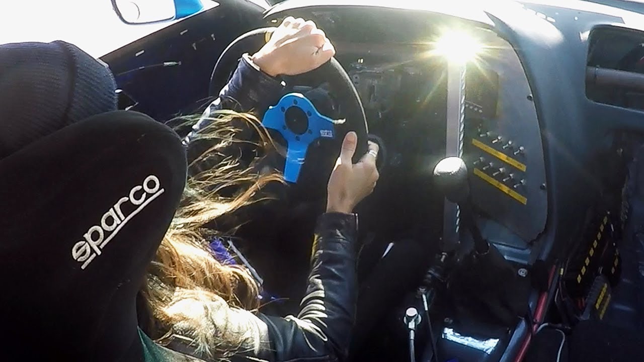 Can She Learn To Drive The RACE CAR? - YouTube