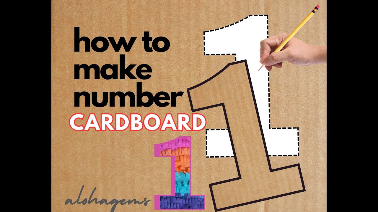 How to Make a Number 1 Cardboard Base for Piñata | Easy DIY Tutorial ...