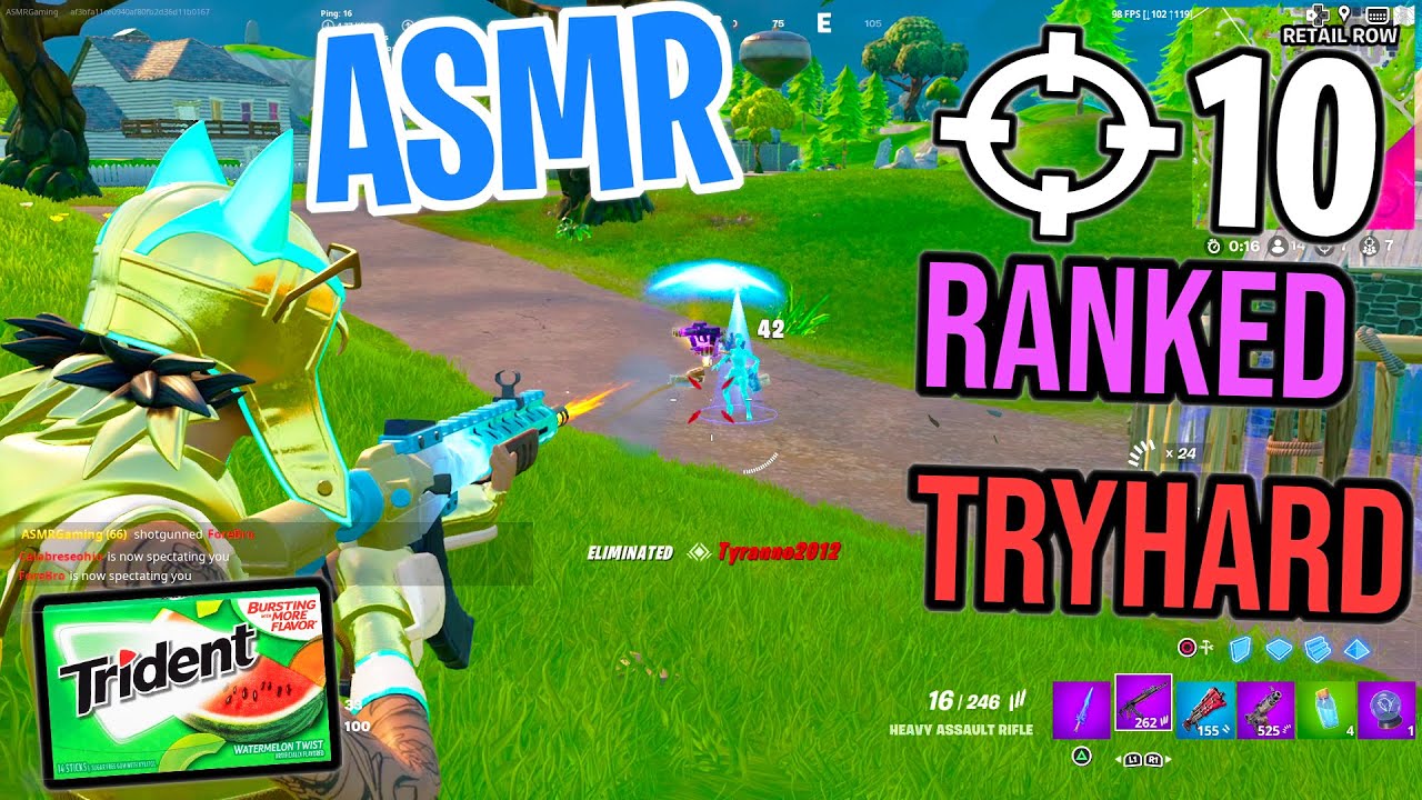 ASMR Gaming 🤩 Fortnite OG Ranked Tryhard! Relaxing Gum Chewing 🎮🎧 Controller Sounds + Whispering ...