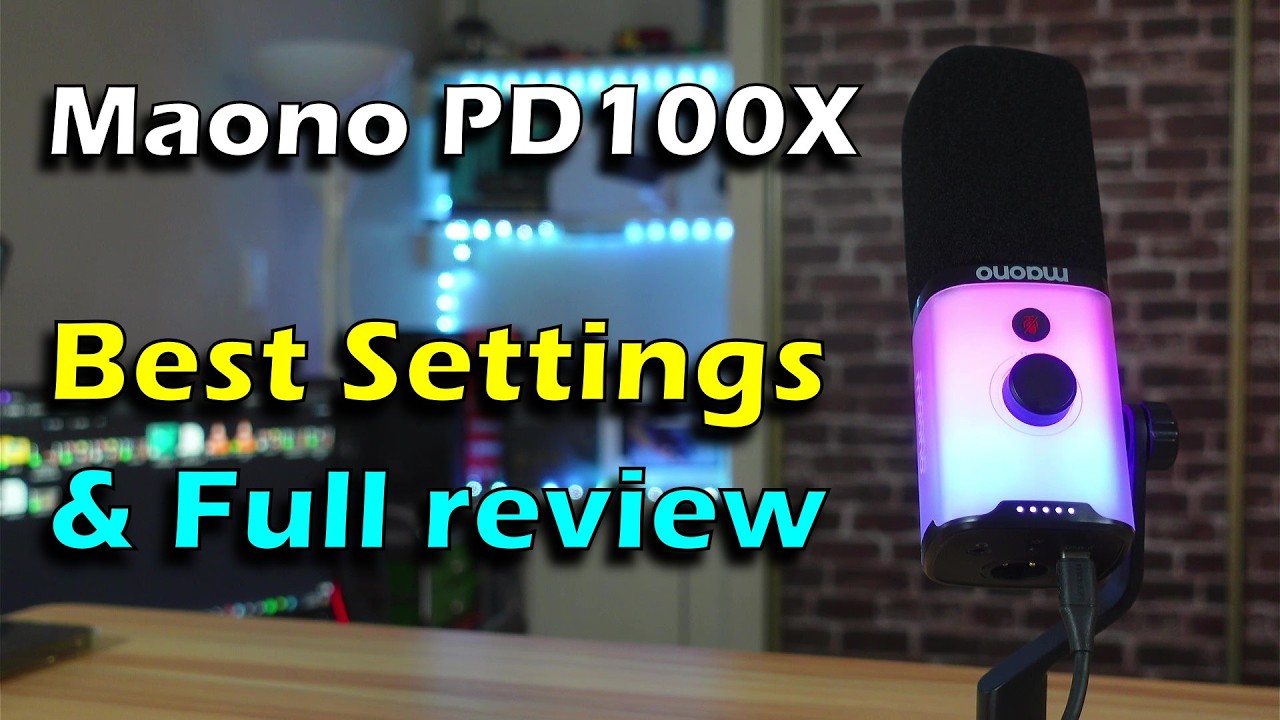 Maono PD100X RGB Mic Sound test, best settings and full review - YouTube