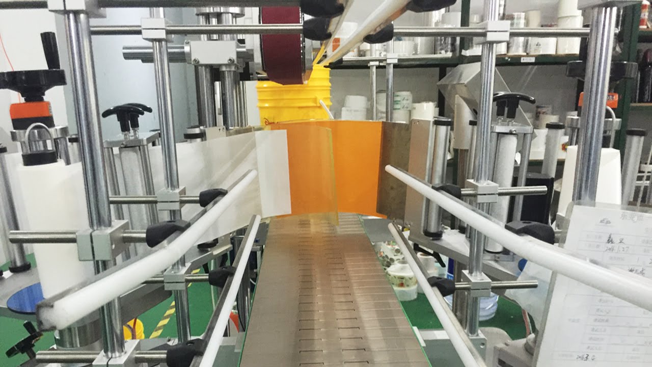 bucket labeling machine custom labeller for big containers máquina de ...