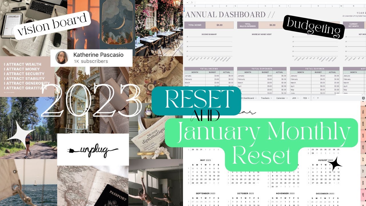 2023 Reset & January Monthly Reset | 23 goals for the new year, vision ...
