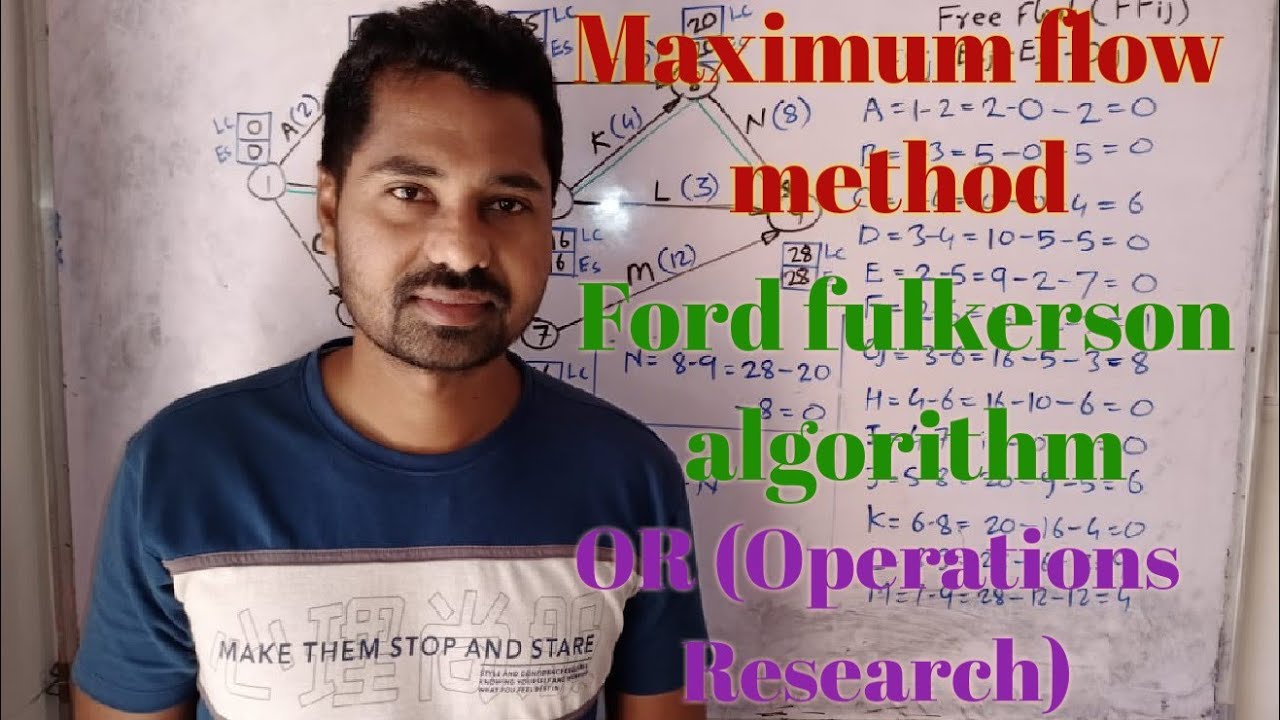 Maximum flow method/Ford fulkerson algorithm/Project Network Analysis ...