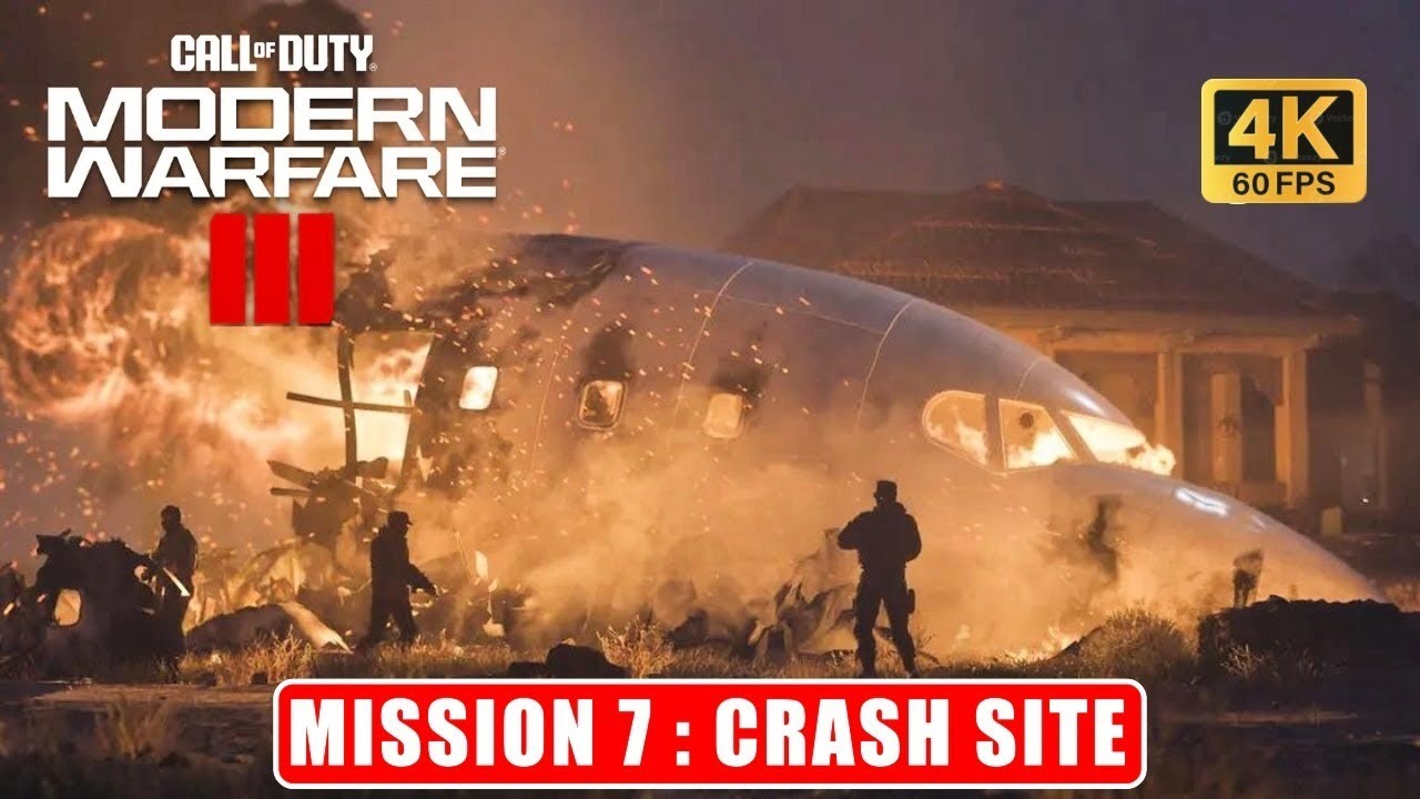 Crash Site RAID : Mission 7 Crash Site AGGRESSIVE PLAY ( HI-RES 4K 60 FPS ) MODERN WARFARE 3 COD ...