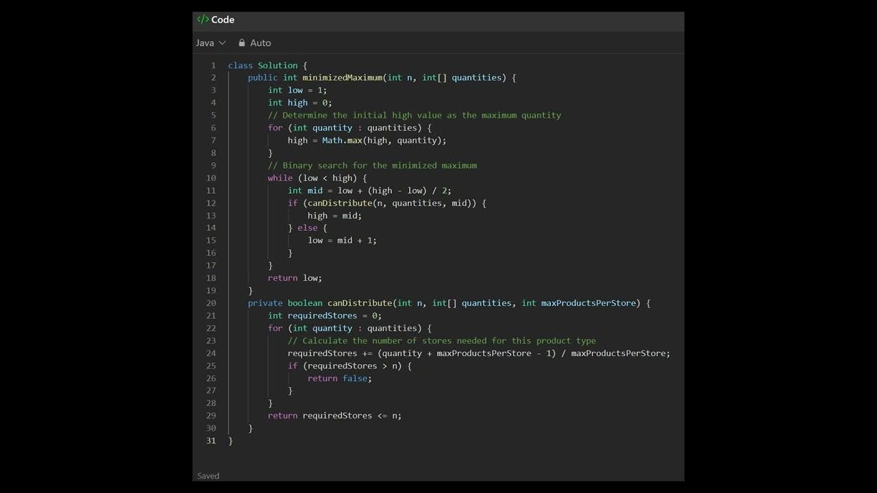 2064 Minimized Maximum of Products Distributed to Any Store - YouTube