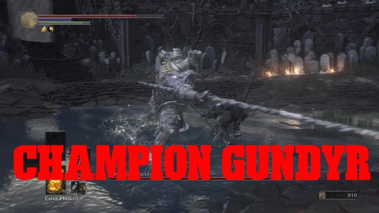 Dark Souls III Champion Gundyr Boss Fight - YouTube