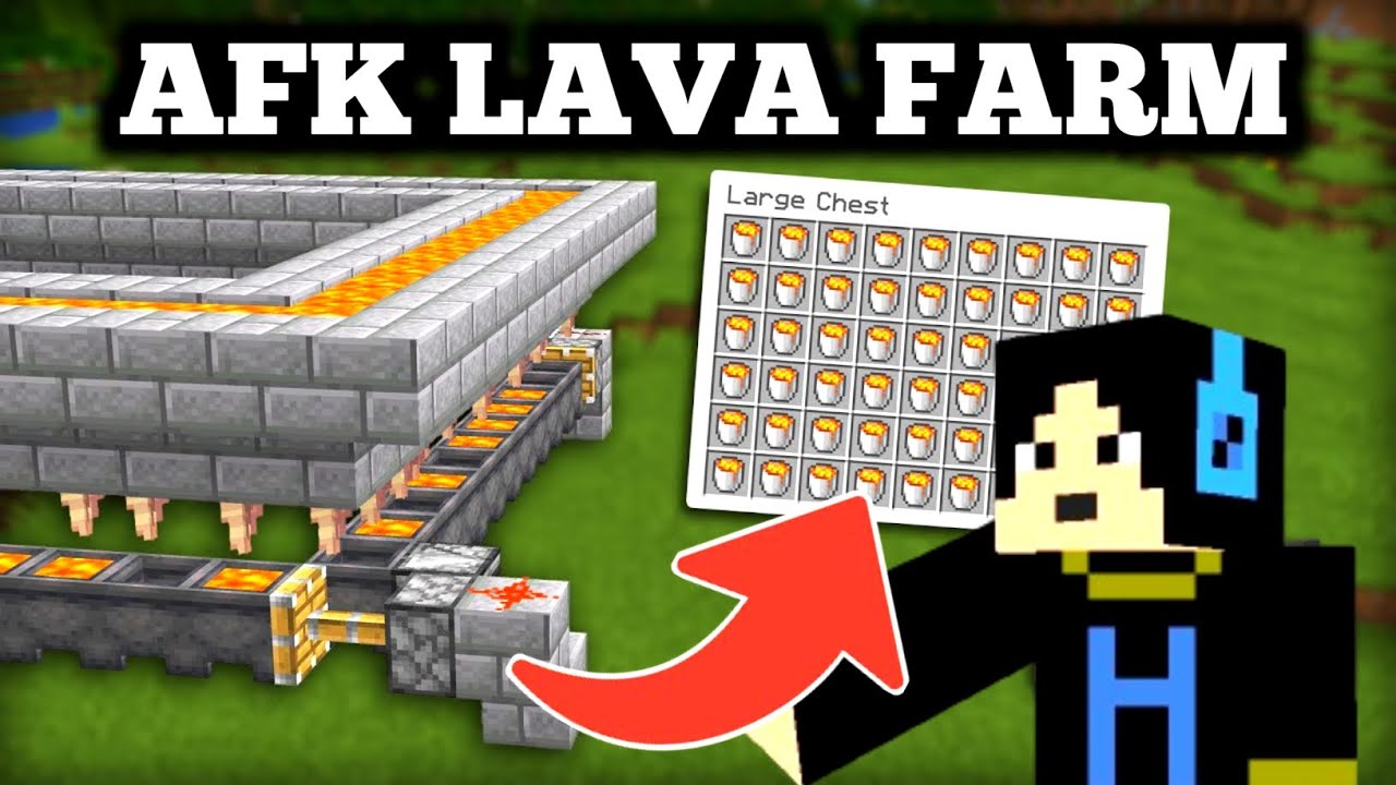 Minecraft AFK Lava Farm Using Dripstone - 110+ Lava Buckets Per Hour!(1 ...