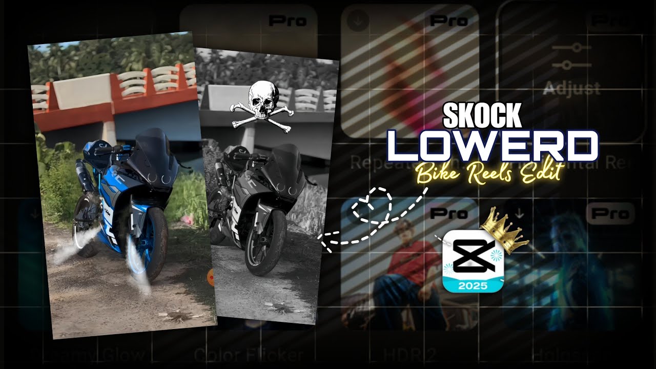 Instagram Trending Bike Shock Lowered Reels | CapCut Bike Reels Editing ...