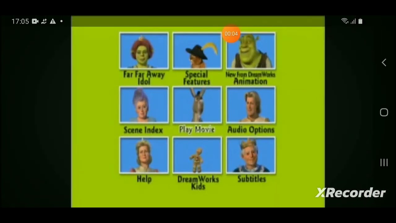 Shrek 2 DVD menu Play Movie 2004 - YouTube