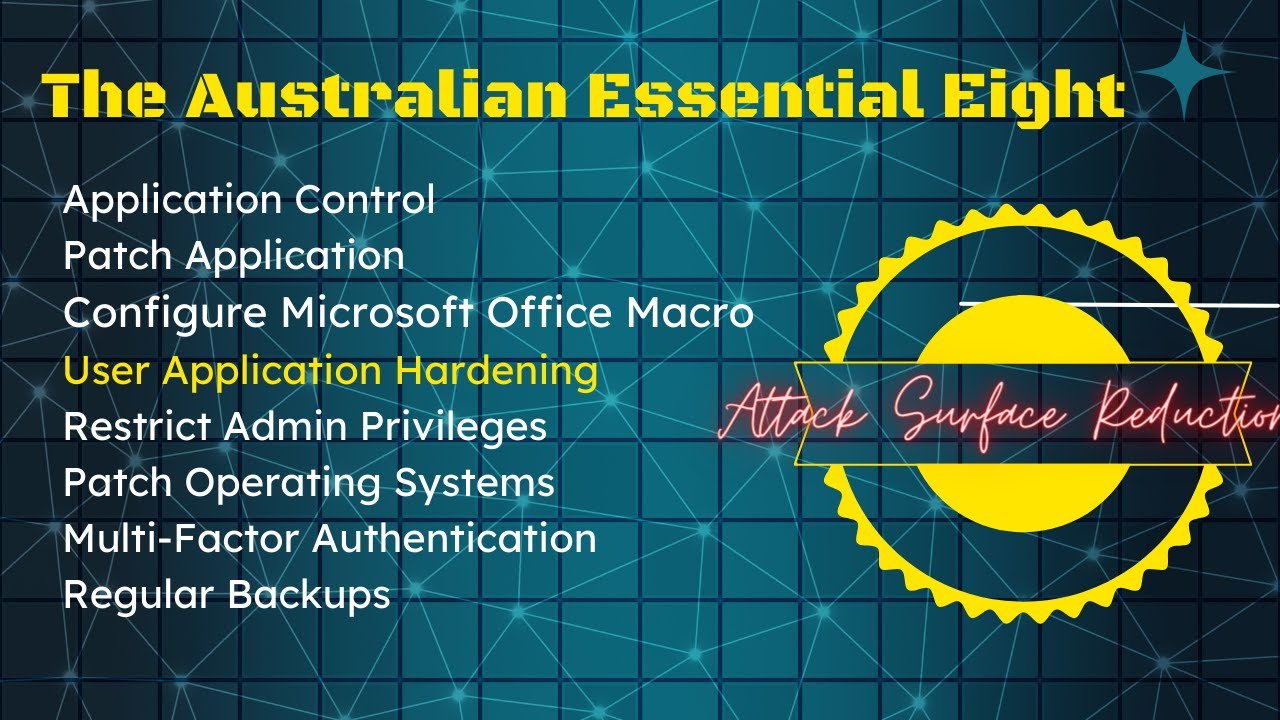 ASD ACSC Essential Eight - User Application Hardening - YouTube