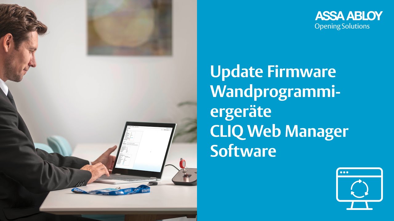 CLIQ Web Manager - Firmware für Wandprogrammiergeräte updaten - YouTube
