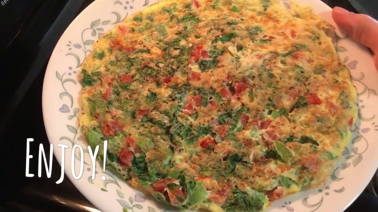 Fluffy vegetable omelette - YouTube