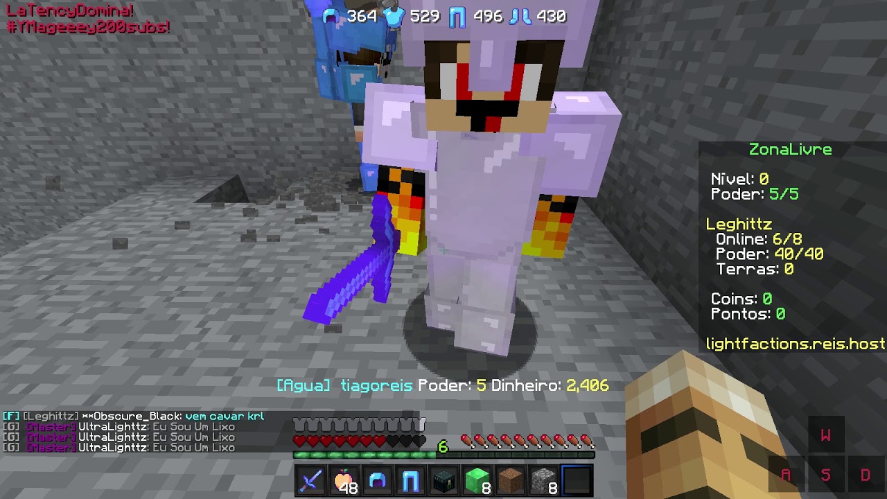 MAS NOVO SERVER DE FACTIONS COM VIP FREE! - YouTube