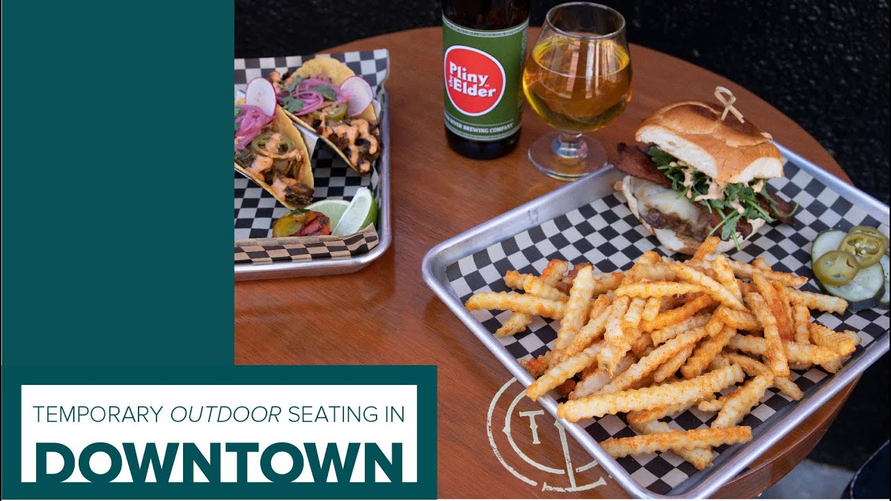Temporary Outdoor Seating Downtown - YouTube