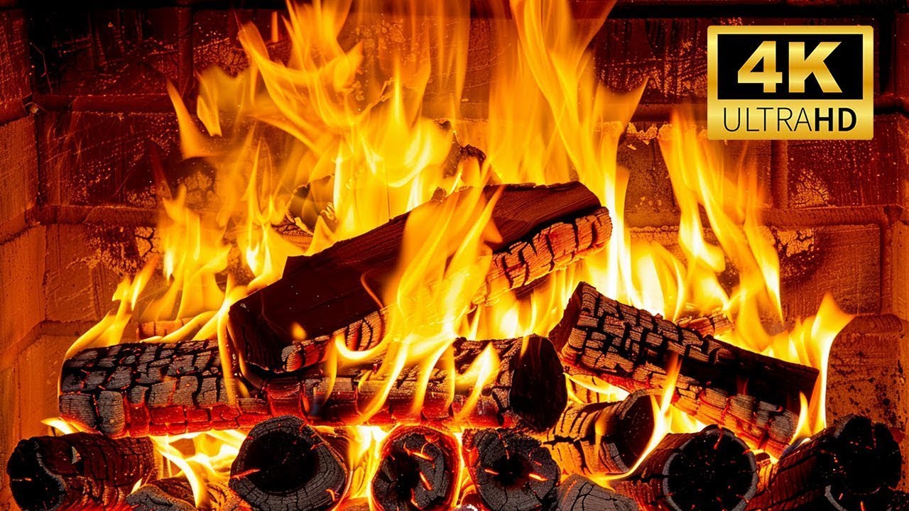 FIREPLACE [Ultra HD 4K Cozy) Flames Ballet: 🔥Melodies for a Fireside ...