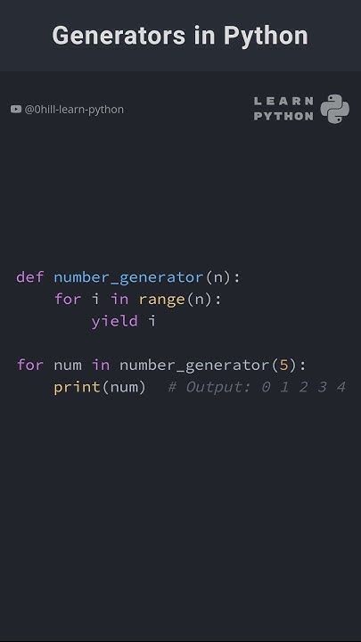 Generators In Python Pythonlearning Programming Coding Pythoncoding 3990