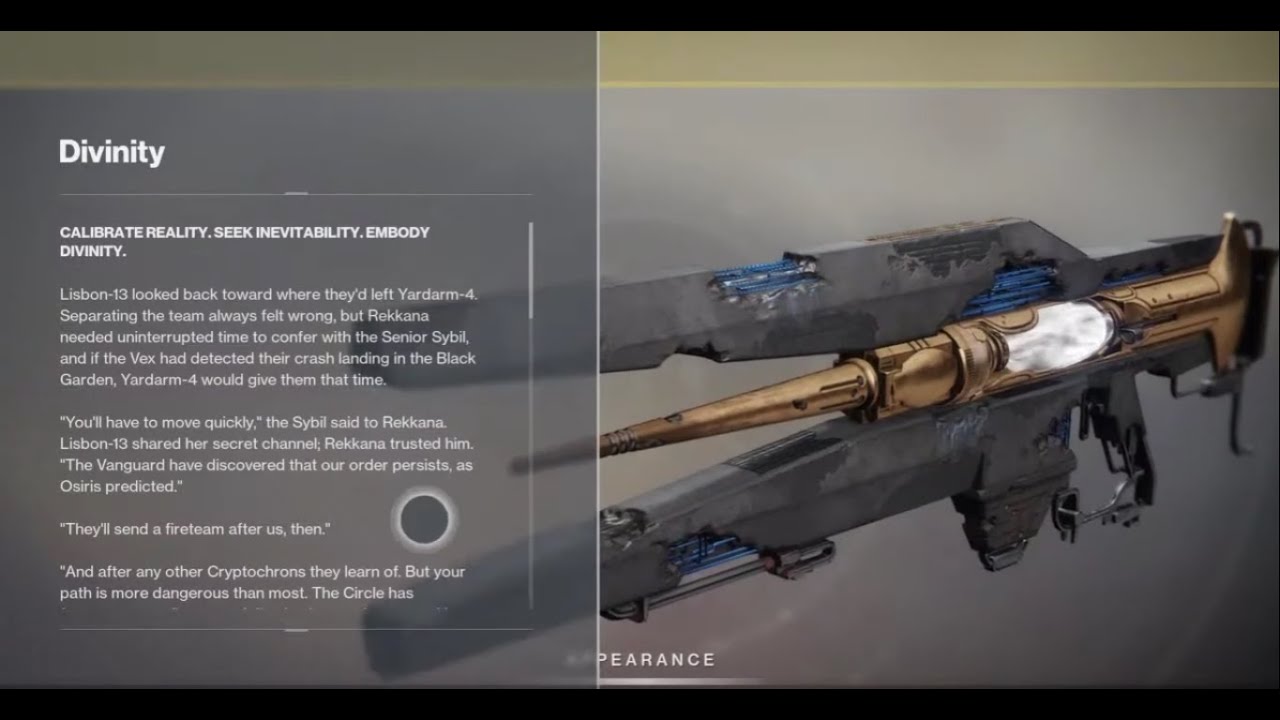 Destiny 2: Shadowkeep The Divinity Test Video - YouTube