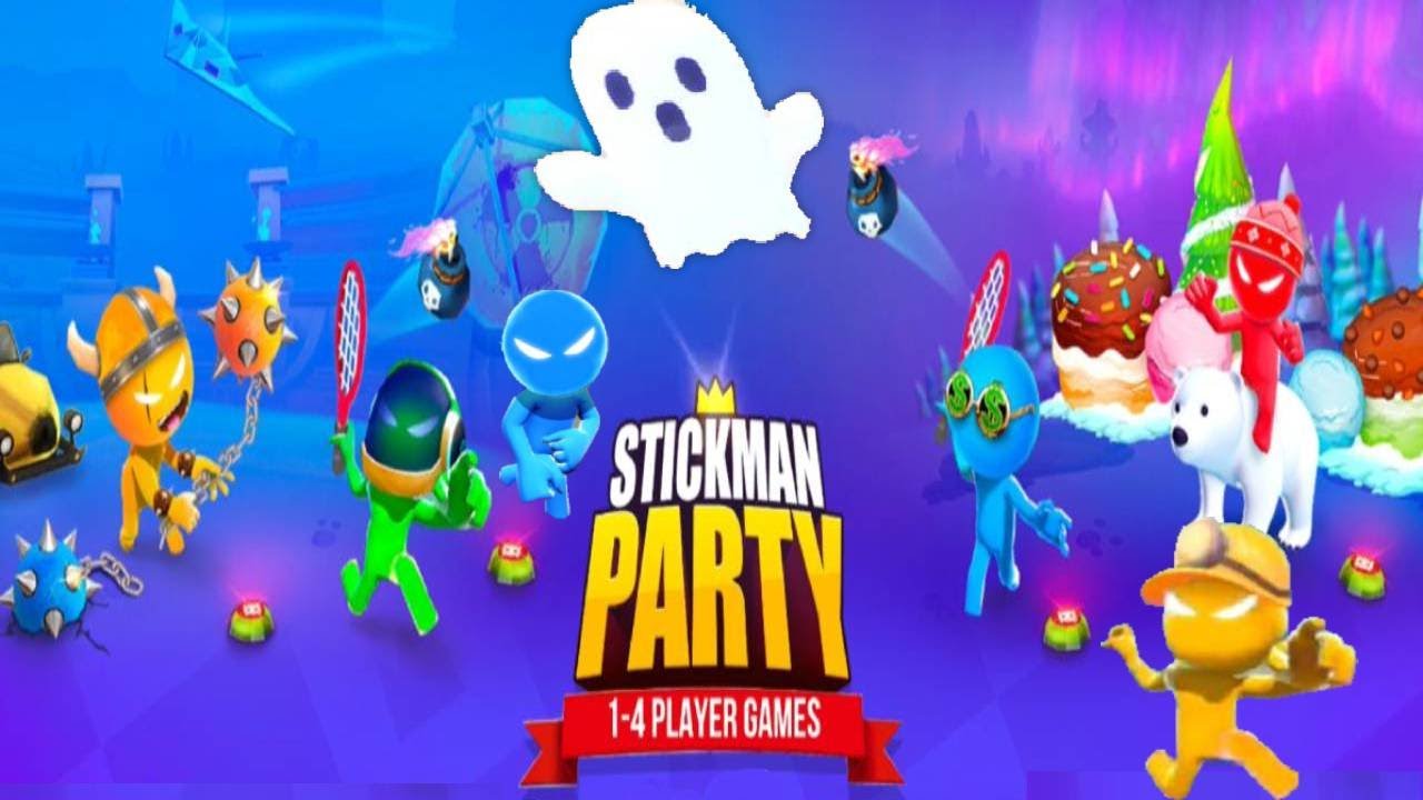 Stickman Party 1 2 3 4 Player - All Levels New UPDATE Satisfying ...
