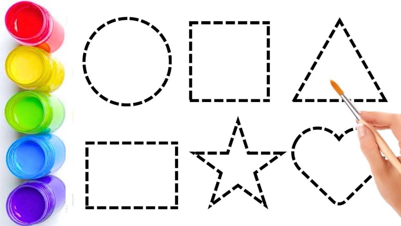 2D Shapes Drawing and Colouring For kids and Toddlers | learn 2d shapes ...