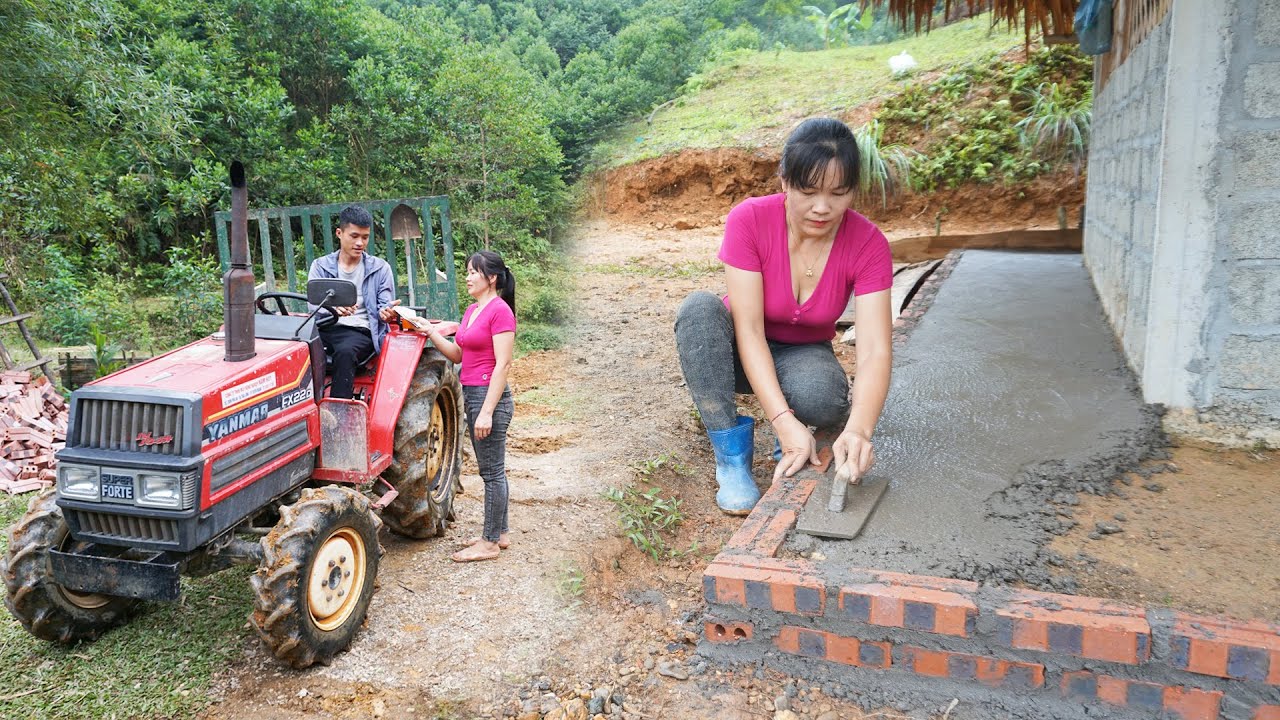 Buy and transport building materials by truck, Pouring concrete floors ...