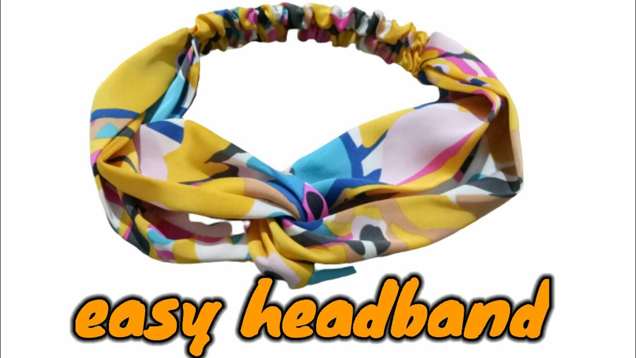 DIY EASY HEADBAND STYLISH | CARA MEMBUAT BANDO KAIN | HEADBAND TUTORIAL ...
