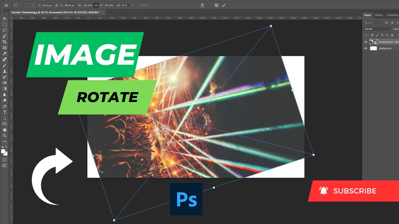 How to rotate an image in photoshop 2024 | Tutorial For Beginner - YouTube
