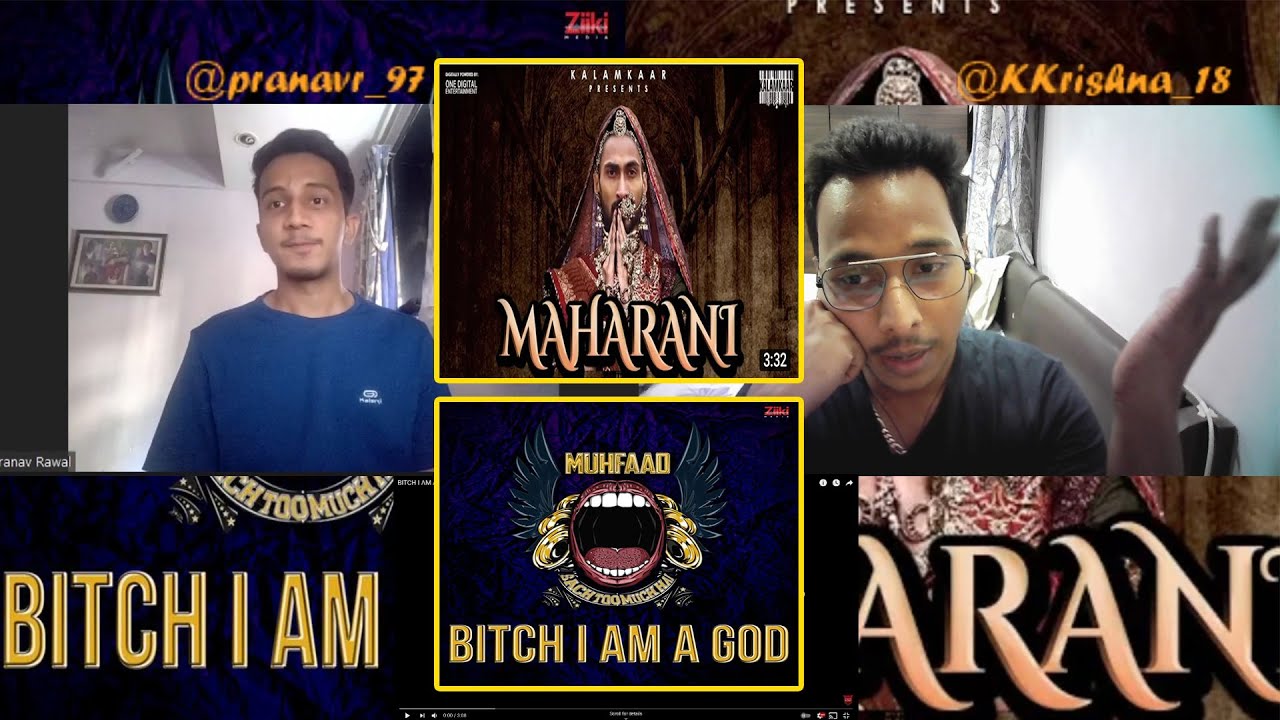 MAHARANI (KR$NA) Vs BITCH I AM A GOD (Muhfaad) REACTON!! | KR$NA Vs MUHFAAD | Engineer Bro's ...