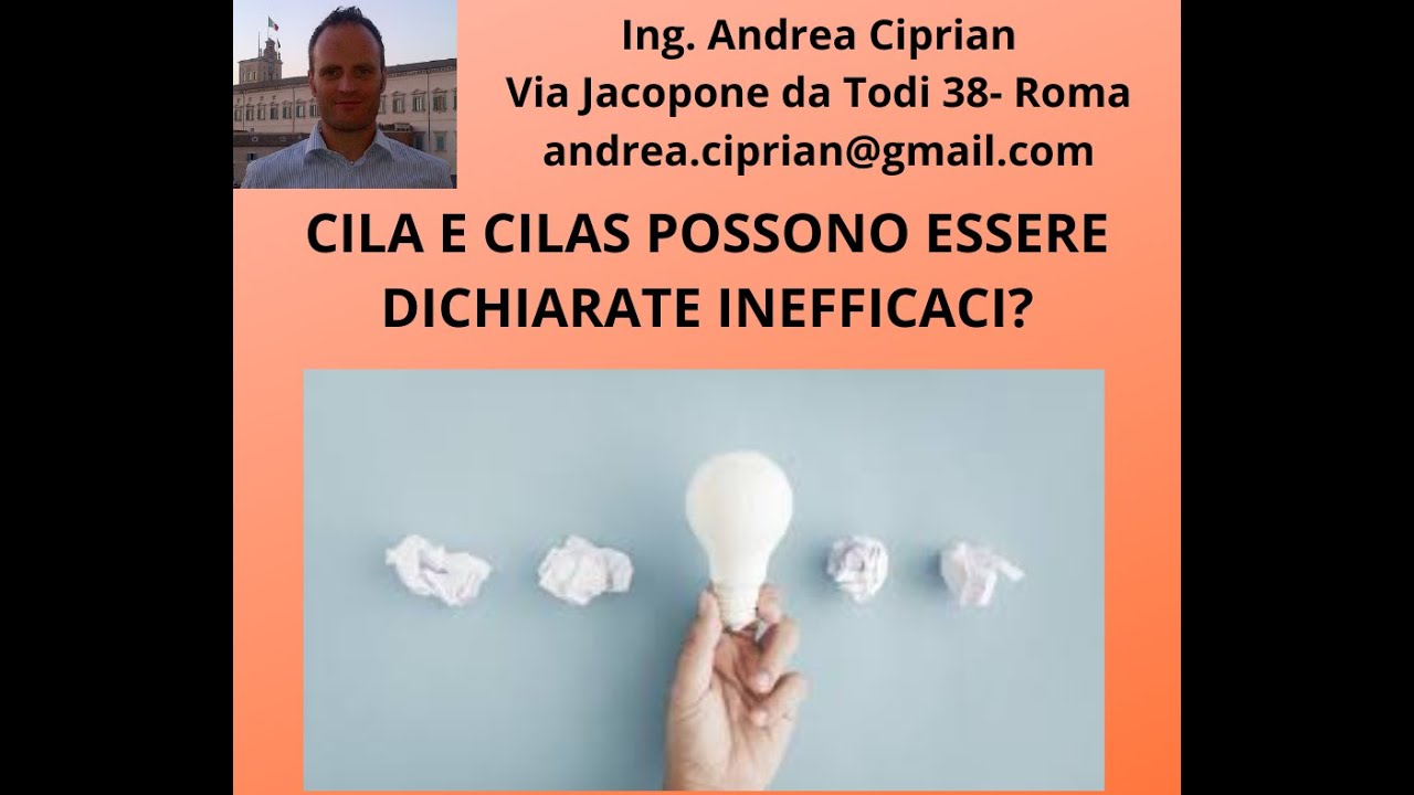 Cosa accade se la CILAS è Incompleta? CILAS e CILA possono essere ...