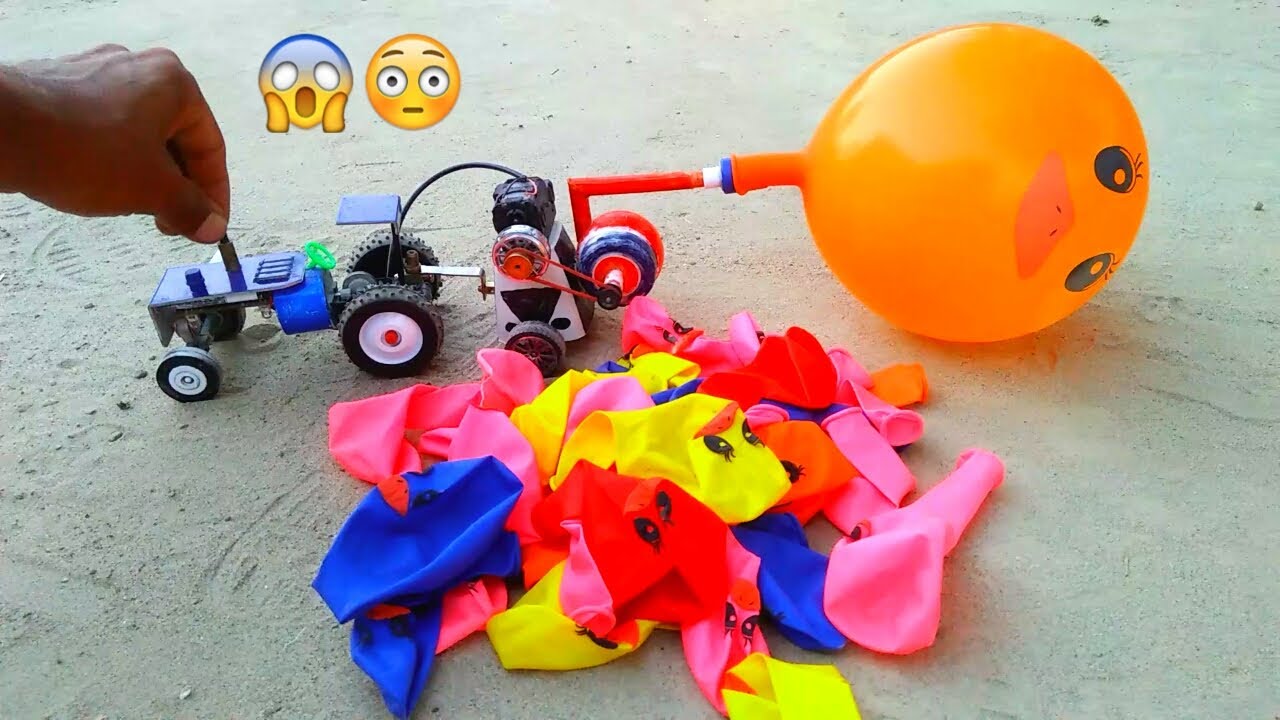 Diy How to Make Balloon Air Pump | Motor Work | Mini Balloon Air ...