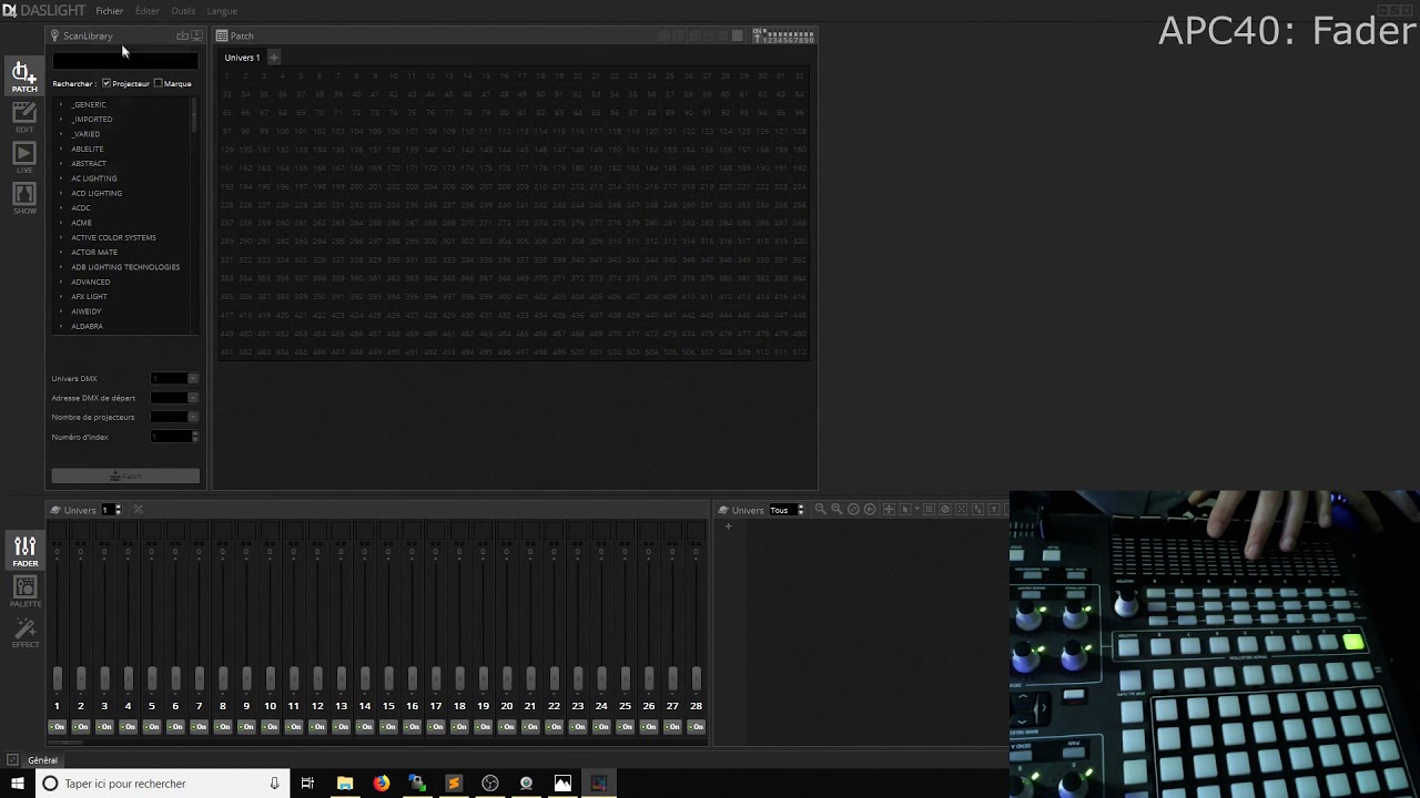 Tuto Daslight4 #1 - INSTALLATION, PATCH, Assignation MIDI APC-40 - YouTube