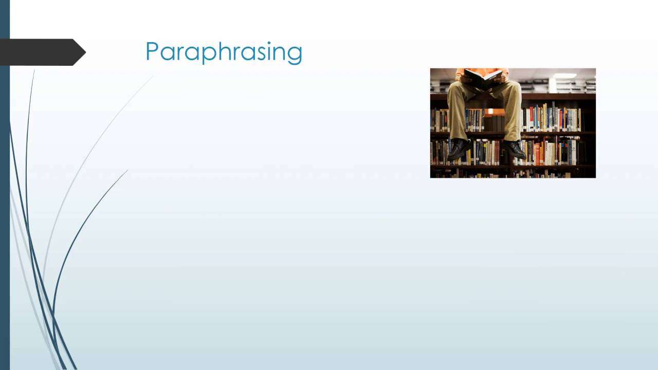 Using Research I: Incorporating Information with Quote, Paraphrase ...