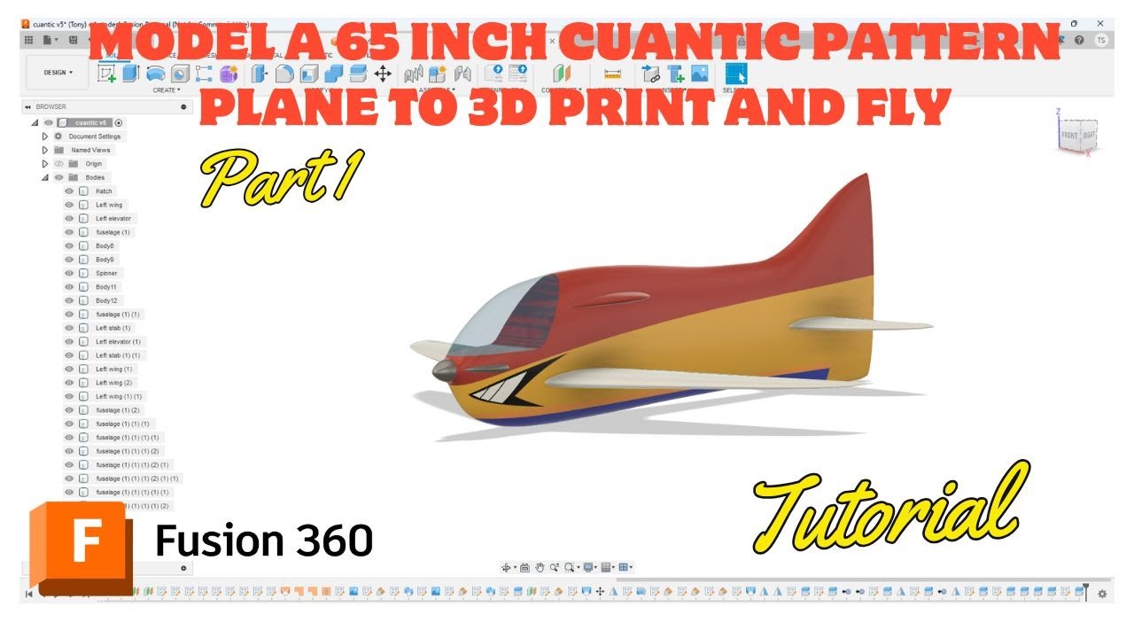 How to model a Cuantic pattern plane to 3D print in CAD/ fusion 360 ...