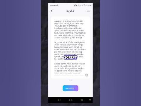 Generate YouTube video script with Ai #scriptai #ai #blink - YouTube