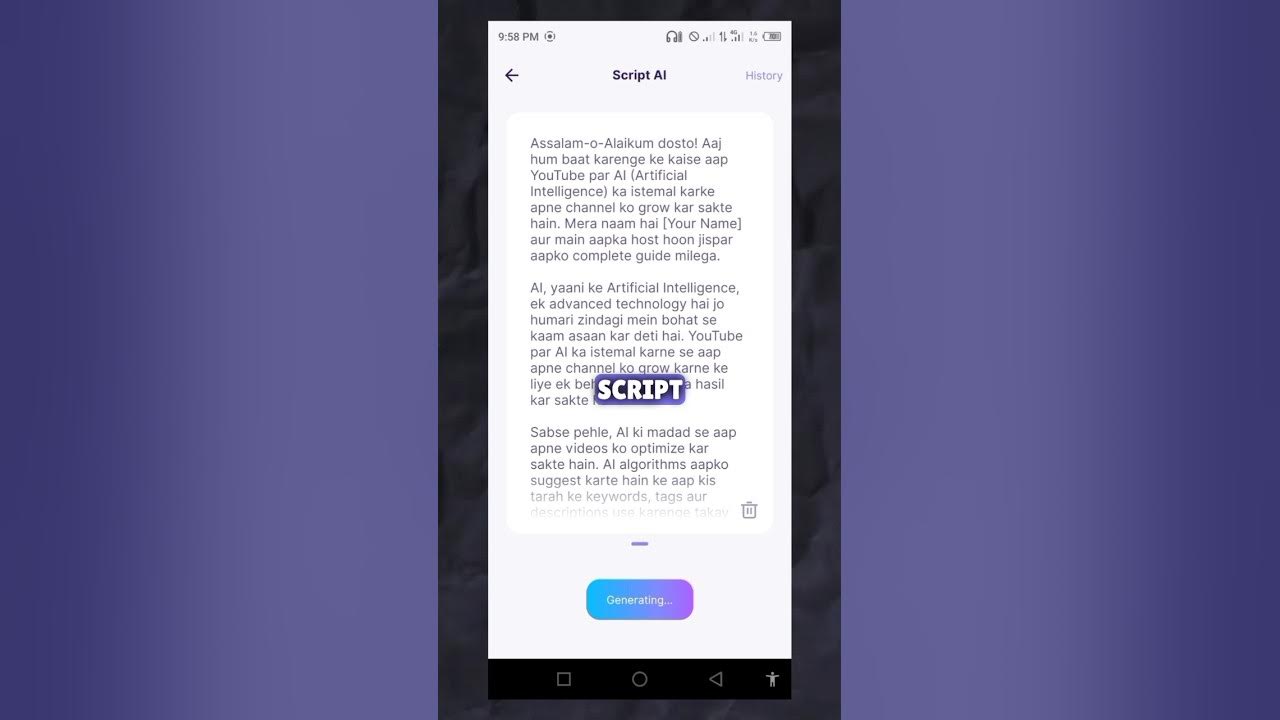 Generate YouTube video script with Ai #scriptai #ai #blink - YouTube