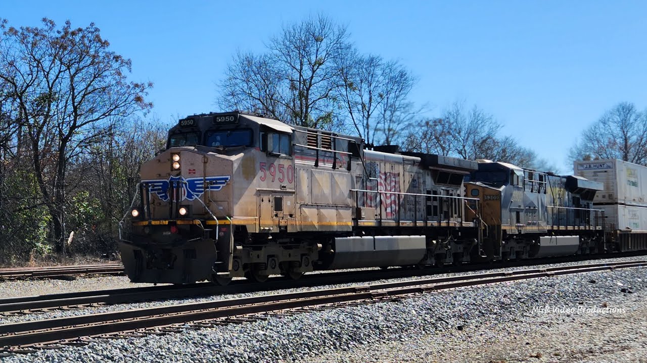 2-3-2023 UP AC4400CW (CTE) 5950 & CSX ES40DC 5309 Lead NS 24A Near ...
