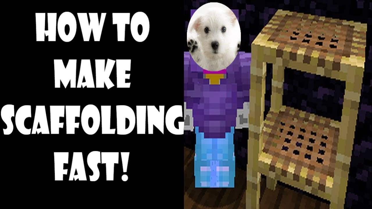 how to make scaffolding in minecraft - YouTube