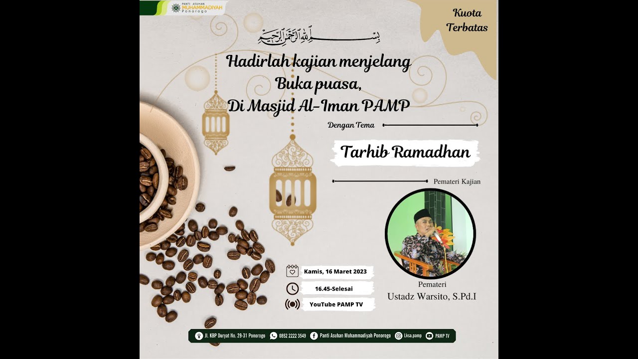 Kajian Menjelang Buka Puasa,Bersama Ustadz Warsito, S.Pd.I Dengan Tema ...
