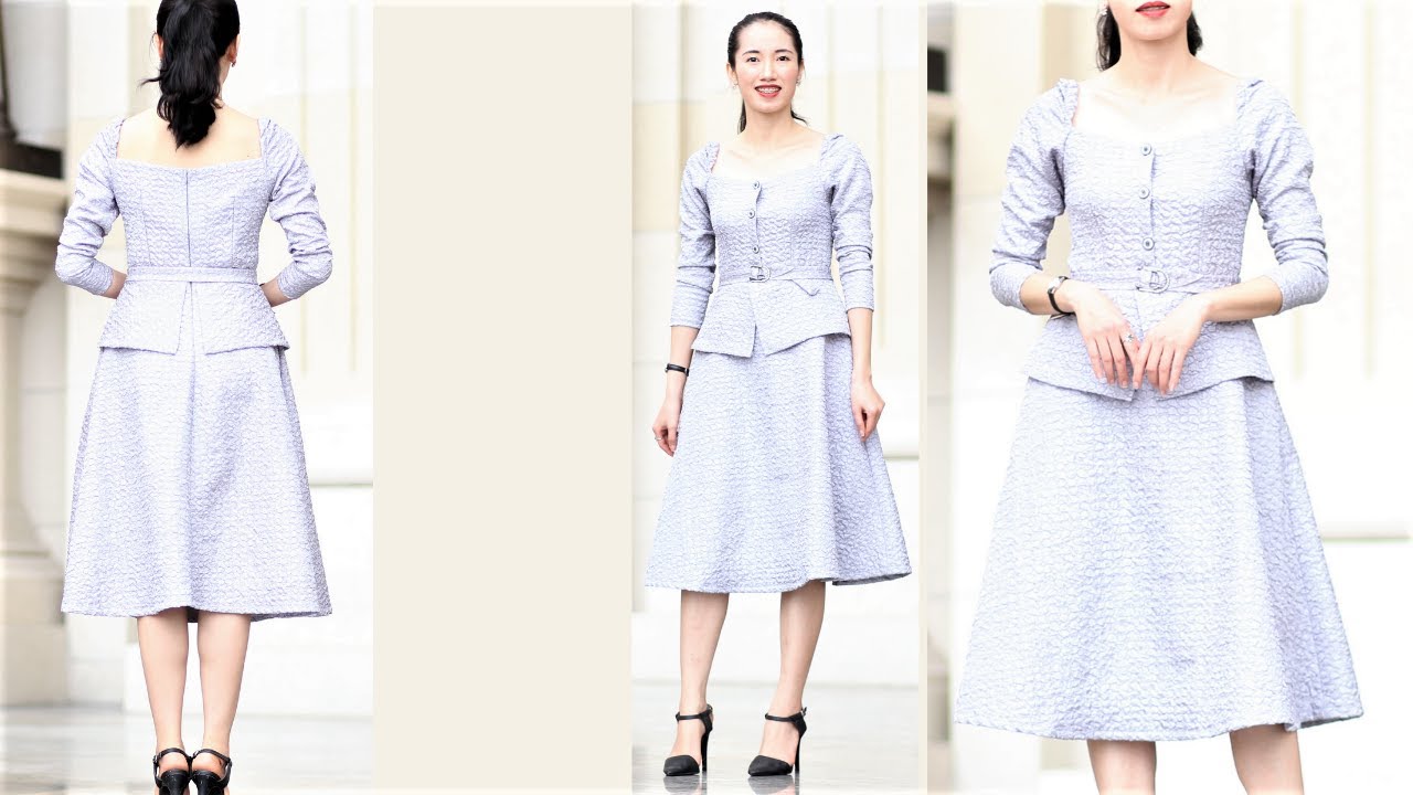 DIY Dress Style Elegant with Jacquard Brocade | Zoe DIY - YouTube