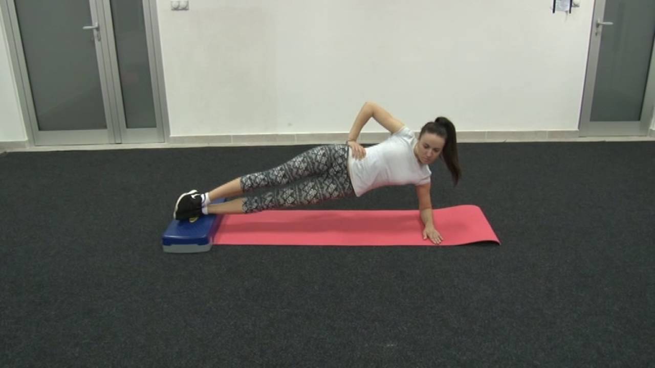 Feet Elevated Side Plank - YouTube