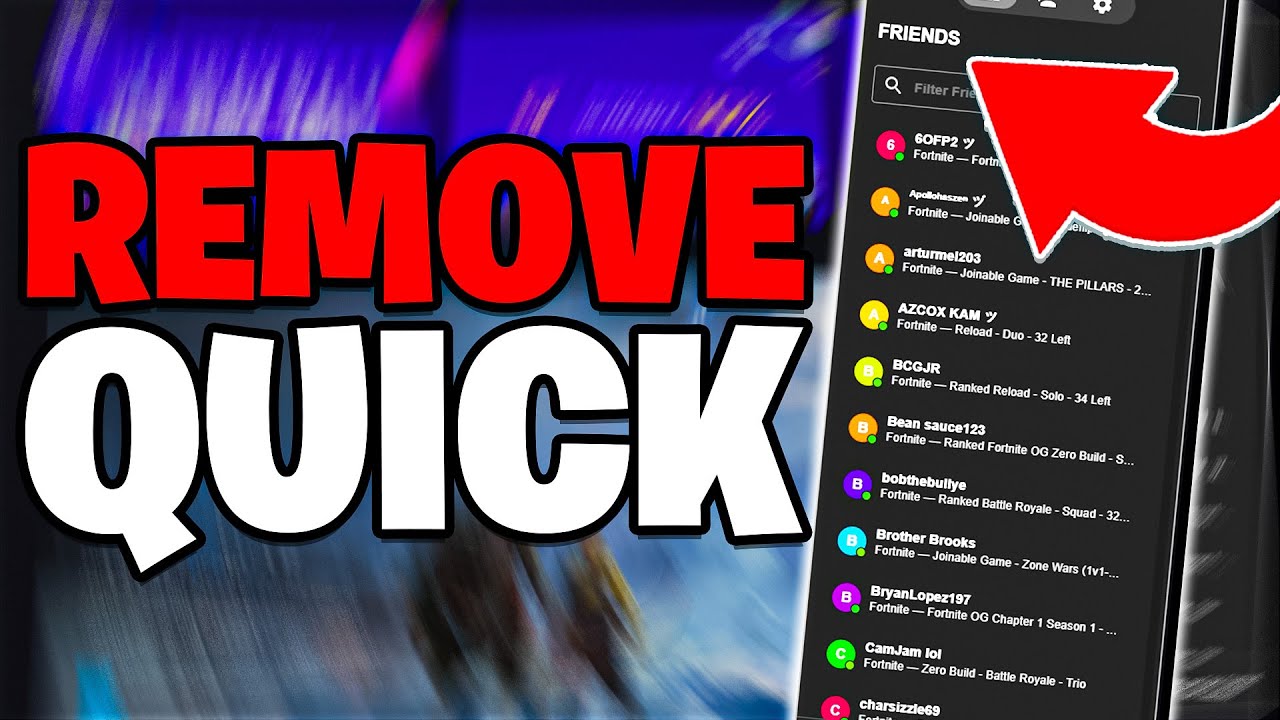 How To REMOVE ALL Your Epic Games Friends! (Remove All Epic Friends ...