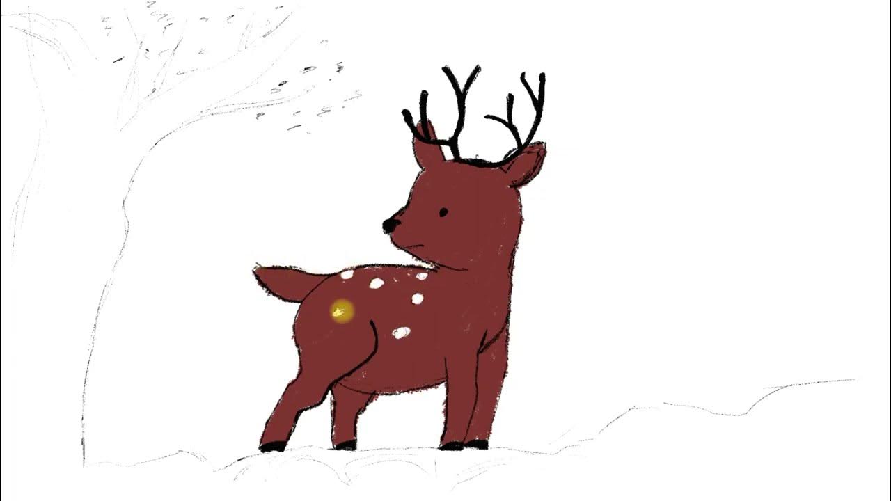 How to draw a fawn - YouTube