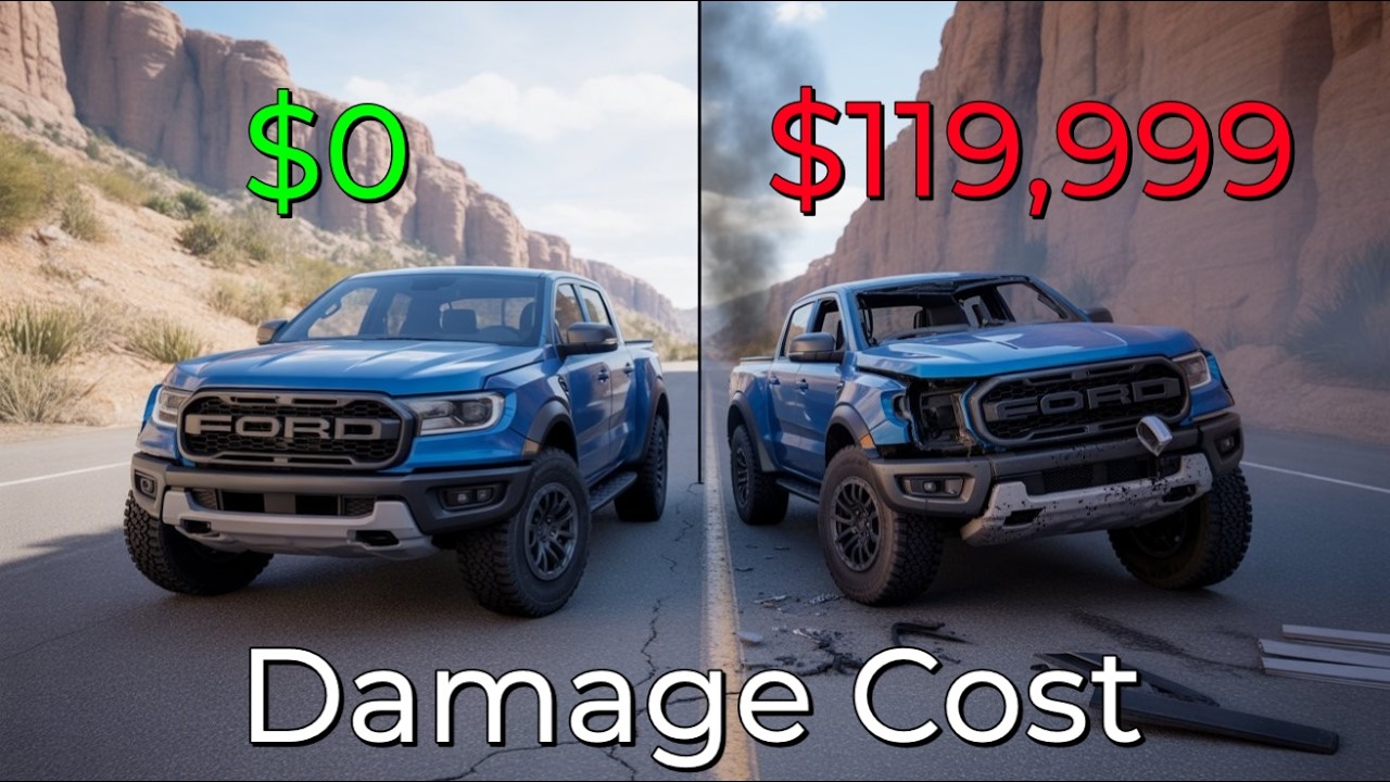 Realistic Crashes BeamNG Drive Damage Cost Ford Ranger Raptor | Epic ...