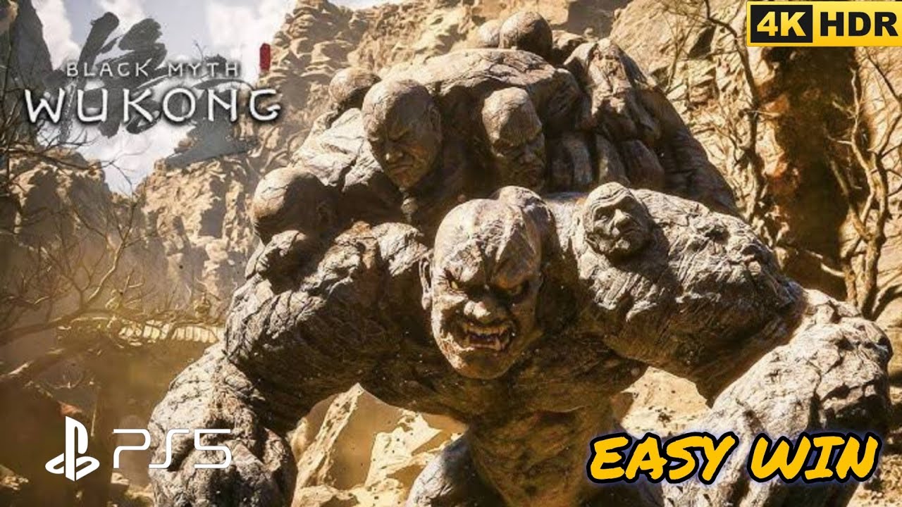 Black Myth Wukong : Shigandang Stone Boss Easy Win Fight gameplay - YouTube
