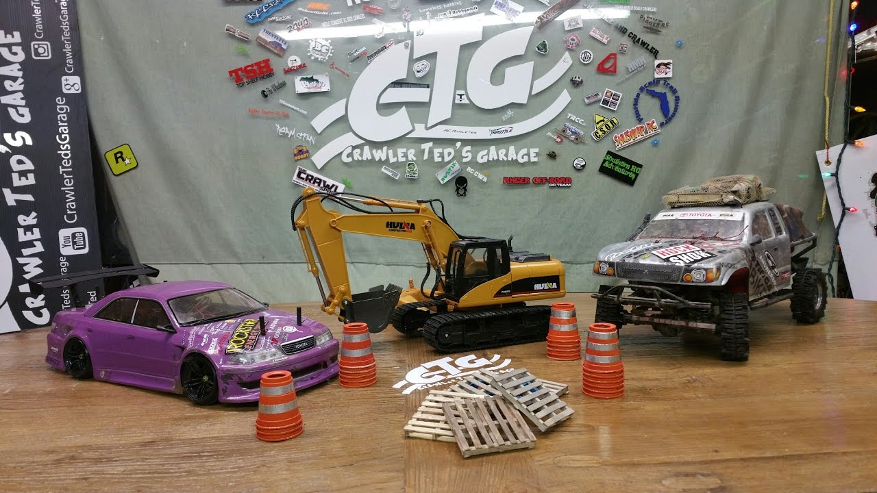 Crawler Teds Garage - A Honcho , Exceed drifter and an Excavator in the ...