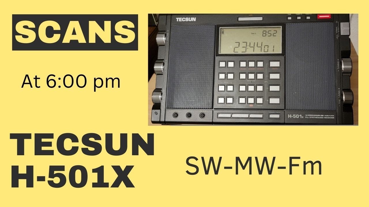 # 18 Tecsun H-501X Scans of SW-MW-FM - YouTube
