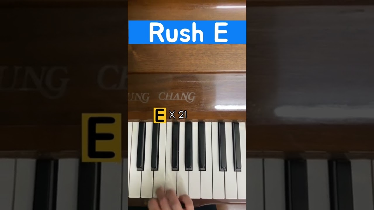 Rush E 초고속으로 치는 가장 쉬운방법🚀 - YouTube